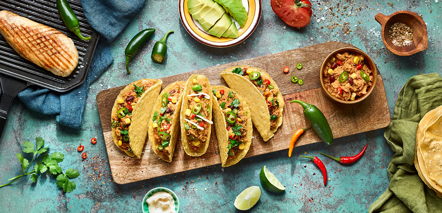 Tacos de Pollo Con jalapeños con lima, cilantro y chile verde – Pekis ...